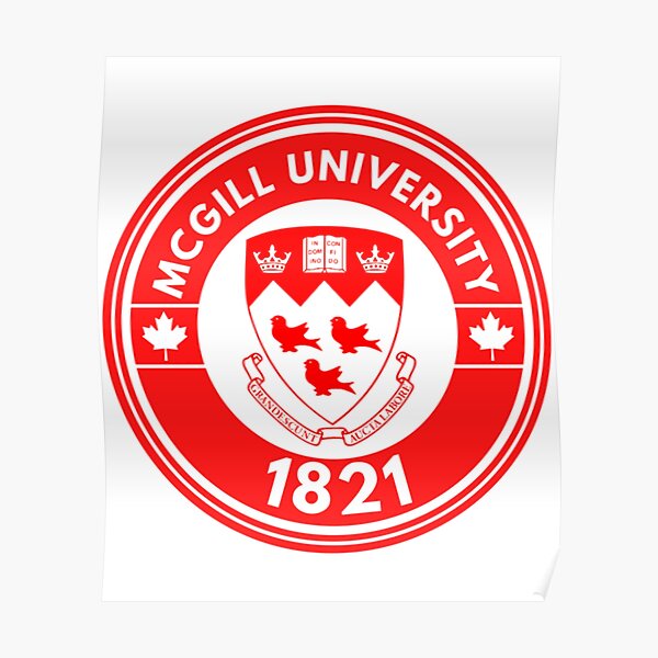 "Mcgill University " Poster for Sale by sursakdikaewp | Redbubble