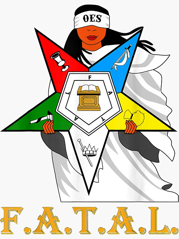 "OES FATAL Sister with eyes mask Eastern Star Mother's Day T-Shirt ...