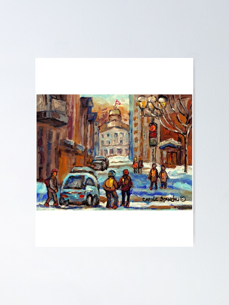 "MCGILL UNIVERSITY MONTREAL WINTER SCENE WITH STUDENTS " Poster for Sale by sursakdikaewp ...
