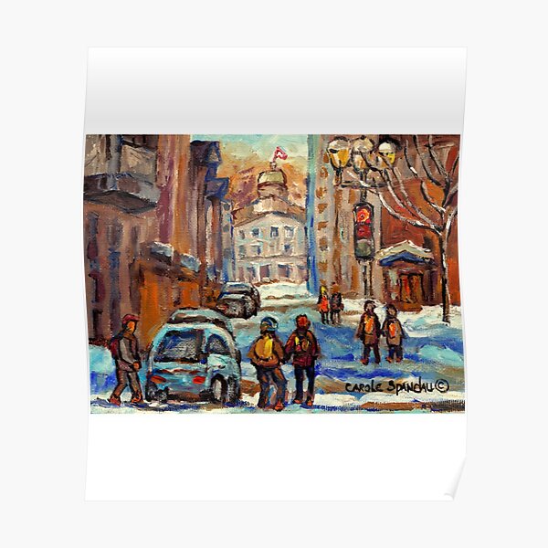 "MCGILL UNIVERSITY MONTREAL WINTER SCENE WITH STUDENTS " Poster for Sale by sursakdikaewp ...