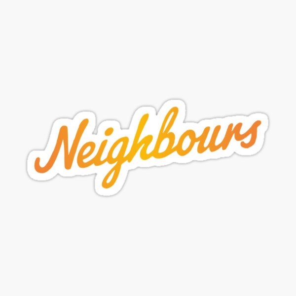 "Retro neighbours essential t shirt" Sticker by SharonKinney1 | Redbubble