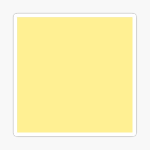 "Buttermilk Yellow Solid Yellow Color" Sticker by podartist | Redbubble