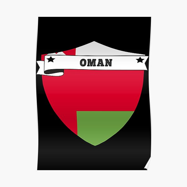"OMAN COUNTRY SHIELD, MINIMALIST OMAN FLAG, I LOVE OMAN , BORN IN OMAN ...