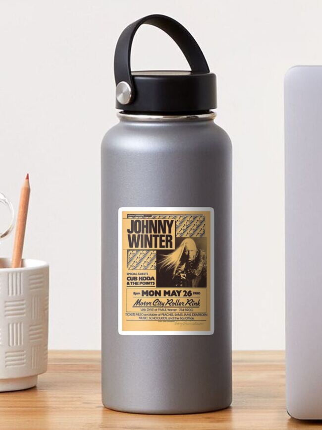 "Vintage Johnny Winter 1980 Warren" Sticker for Sale by grafa-desigaza ...