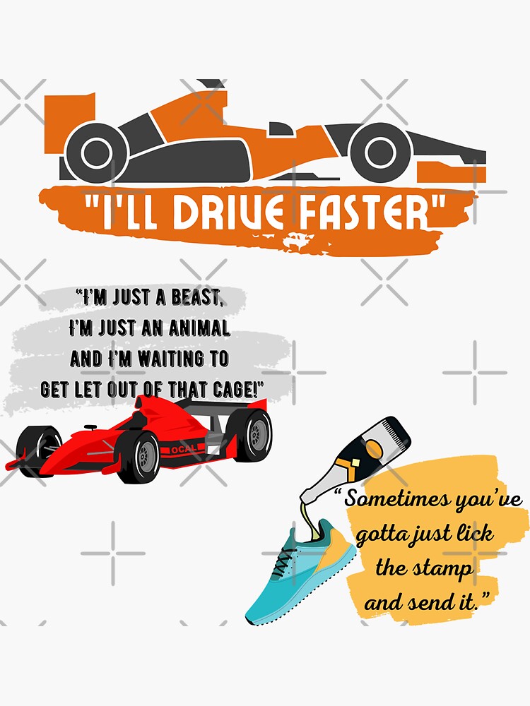 "daniel ricciardo quotes" Sticker for Sale by The-Armour | Redbubble