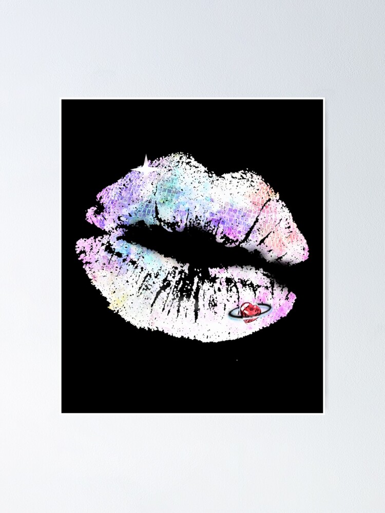 "Disco Makeup Lipstick Kiss Mark Aesthetic Kpop Girl" Poster for Sale ...