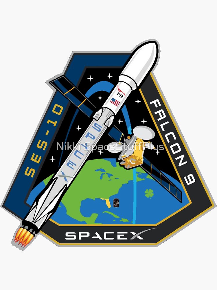 "SES-10 Launch Team Logo" Sticker by Spacestuffplus | Redbubble