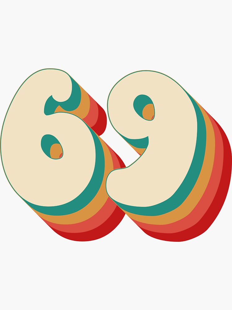 "Number 69" Sticker by Texterns | Redbubble
