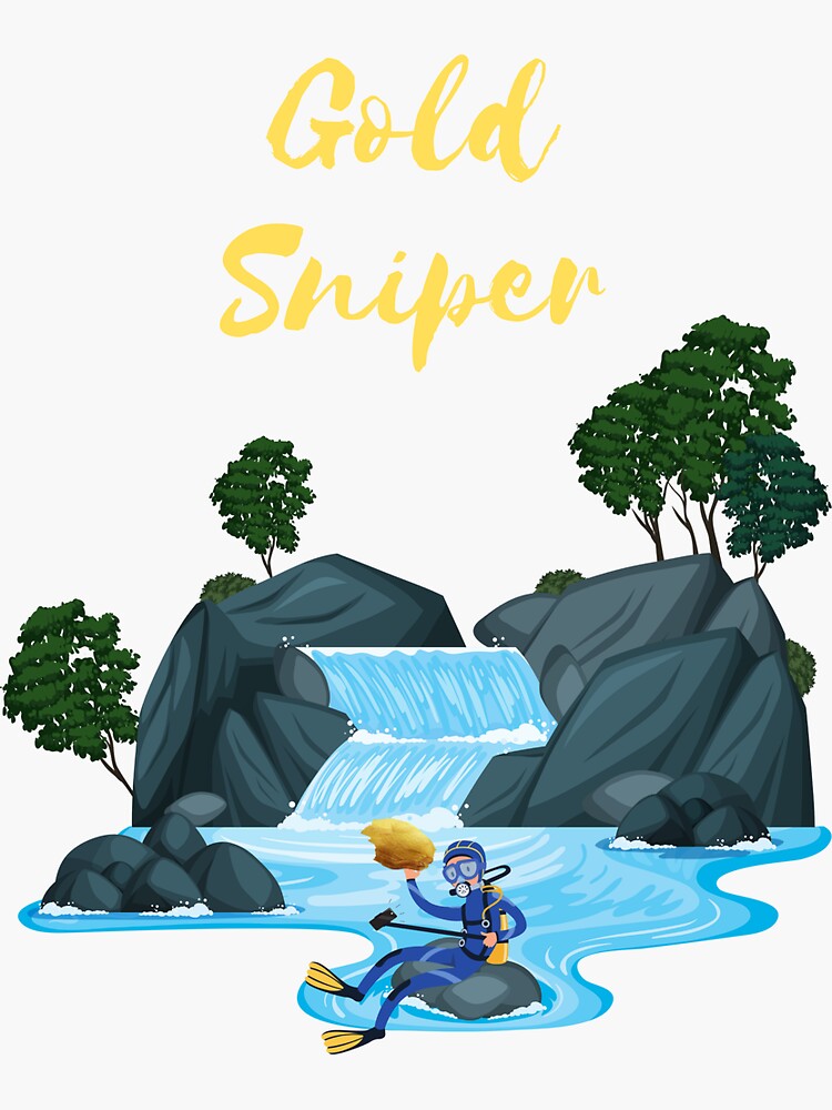 "Gold Sniper-Prospecting Design" Sticker by KmanDesigns | Redbubble