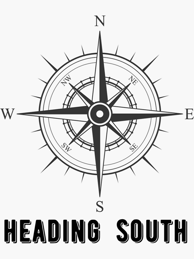 "heading south - zach bryan heading south " Sticker by DesiignGraphics ...