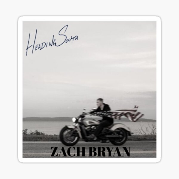 "heading south Zach Bryan " Sticker by DesiignGraphics | Redbubble