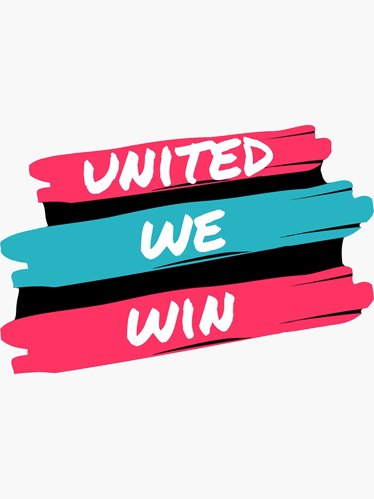 "UNITED WE WIN" Sticker by t-posh | Redbubble