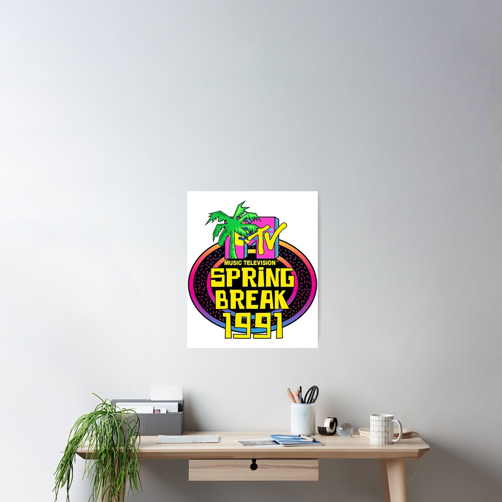 "MTV Spring Break 1991 Classic Logo" Poster for Sale by ChristabelJuan ...
