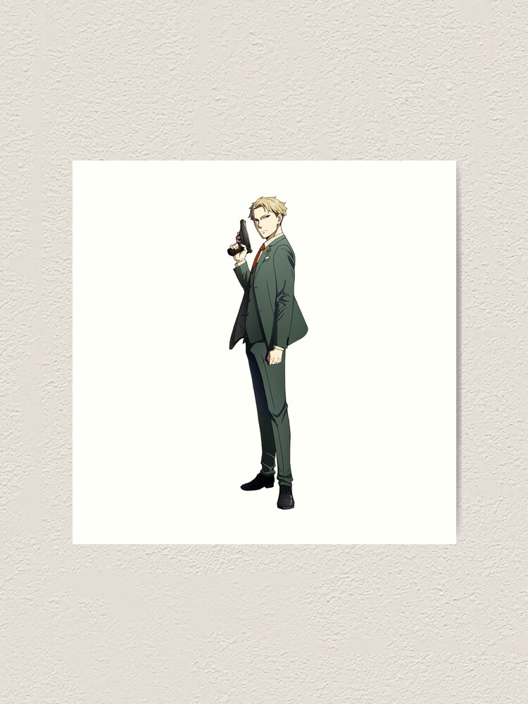 "Spy X Family Loid Forger Dad Spy Gun Pose" Art Print by otakuzaki ...