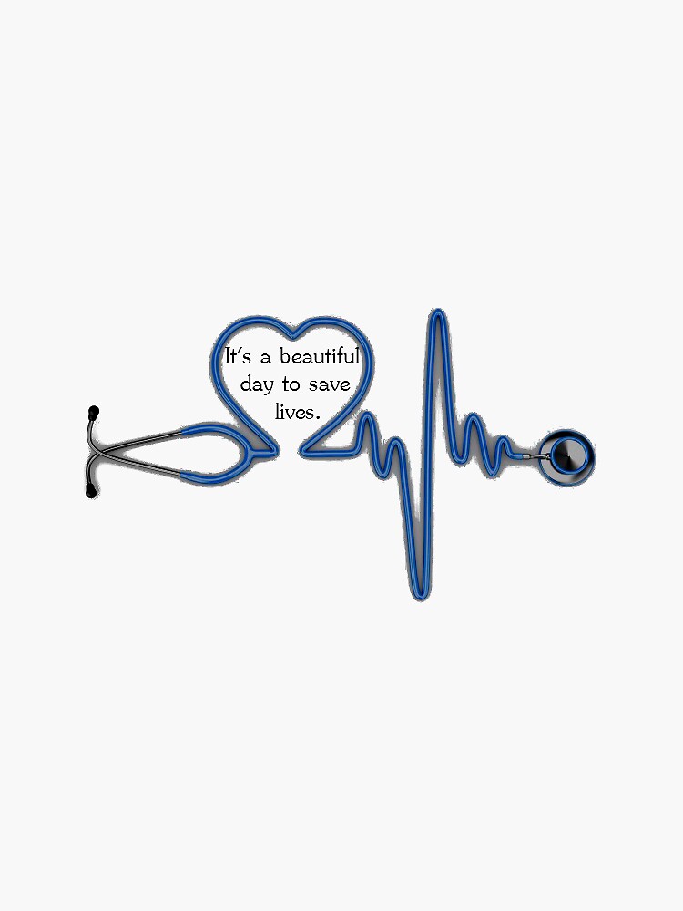 "Stethoscope Heart Rhythm" Sticker by Photo0336 | Redbubble