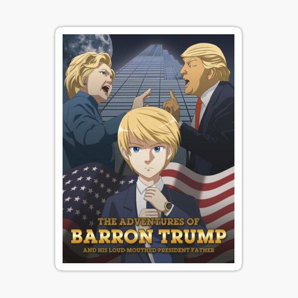 "Barron Trump The Anime" Sticker for Sale by classyjesus | Redbubble