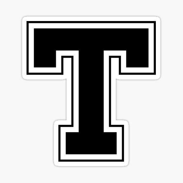 "Letter T" Sticker for Sale by PaulSDesign | Redbubble