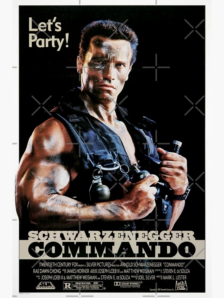"Commando by Arnold Schwarzenegger Movie Poster" Poster by ...