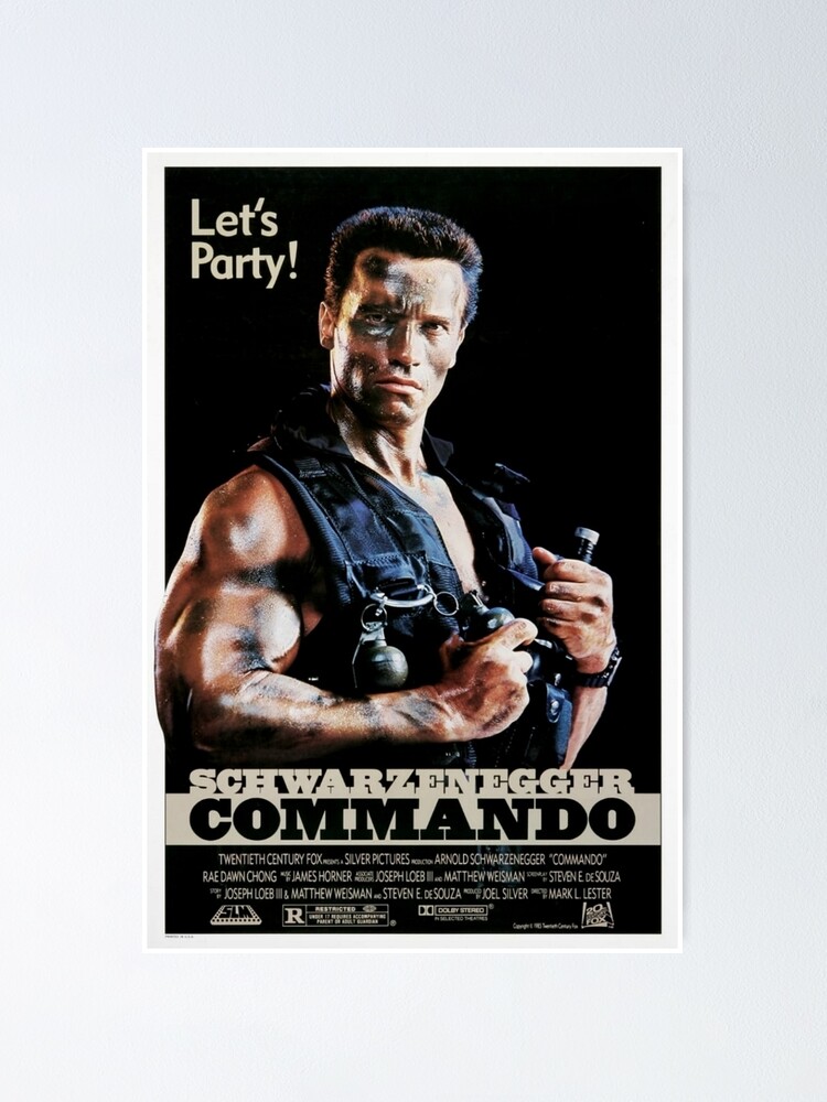 "Commando by Arnold Schwarzenegger Movie Poster" Poster by ...