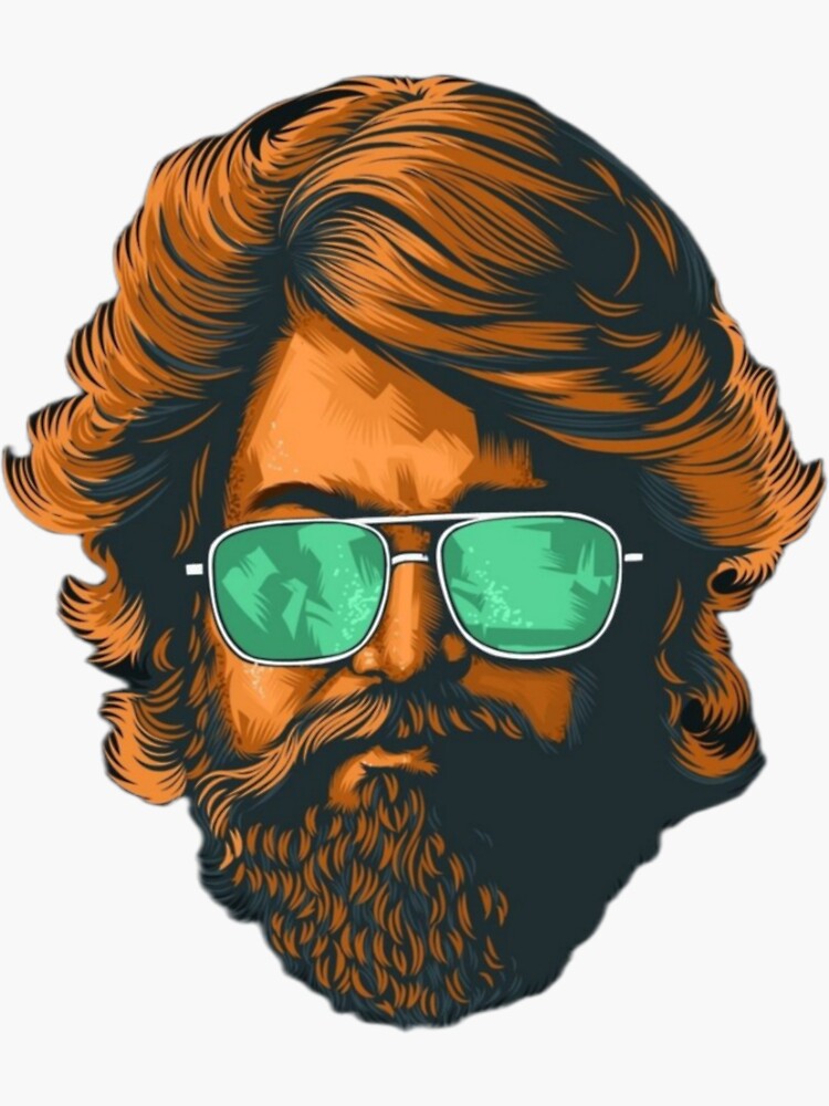 "KGF - Fanart" Sticker by Shivshambhuu | Redbubble