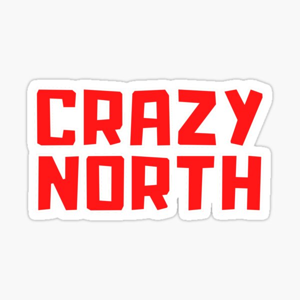 "Red Star Crazy North Fans" Sticker by CrazyLumberjack | Redbubble