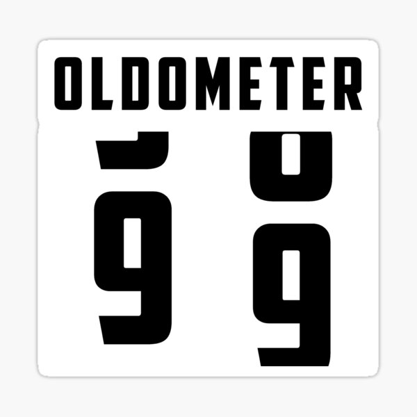 "Oldometer counter Number 99 birthday" Sticker by HeavyStyle | Redbubble