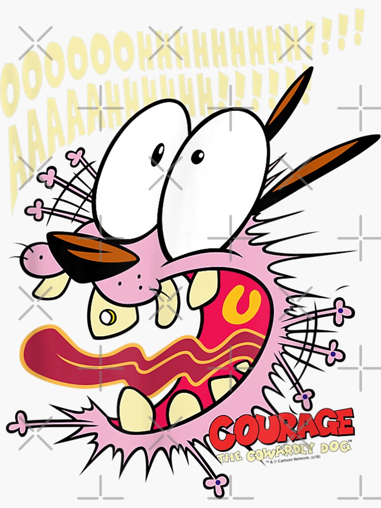 "Scaredy Dog" Sticker by HarinWijenayake | Redbubble