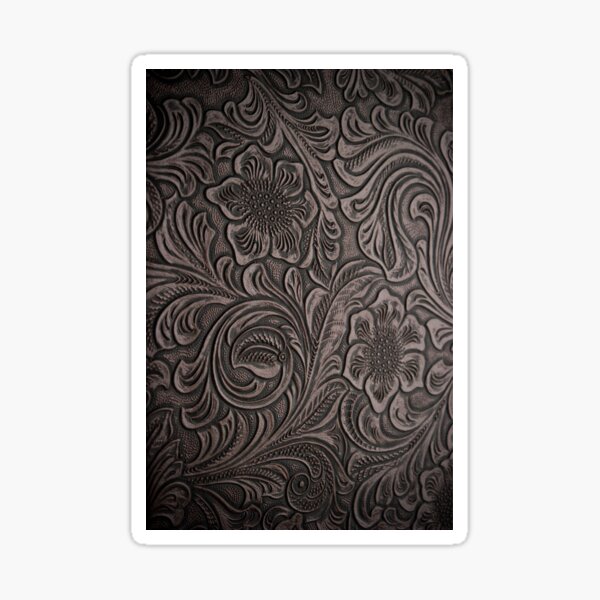 Tooled Leather Stickers | Redbubble