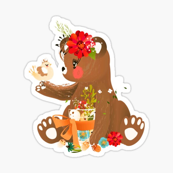 "Cute Teddy" Sticker by redbubblesireen | Redbubble