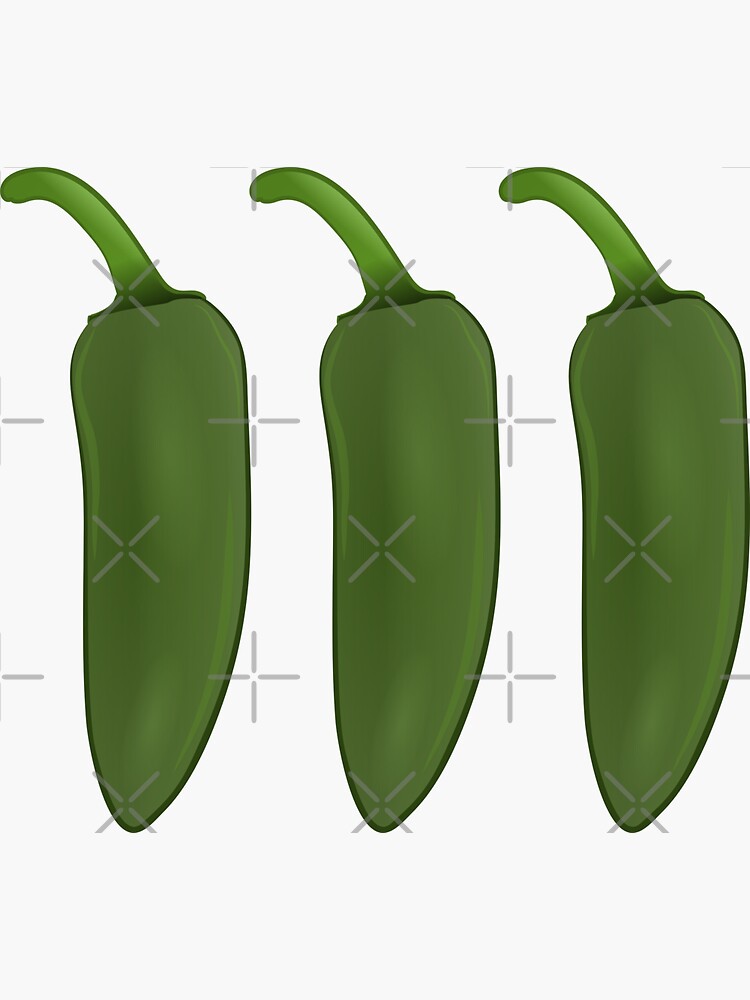 "Jalapeno Chilis Spicy" Sticker for Sale by PCB1981 | Redbubble
