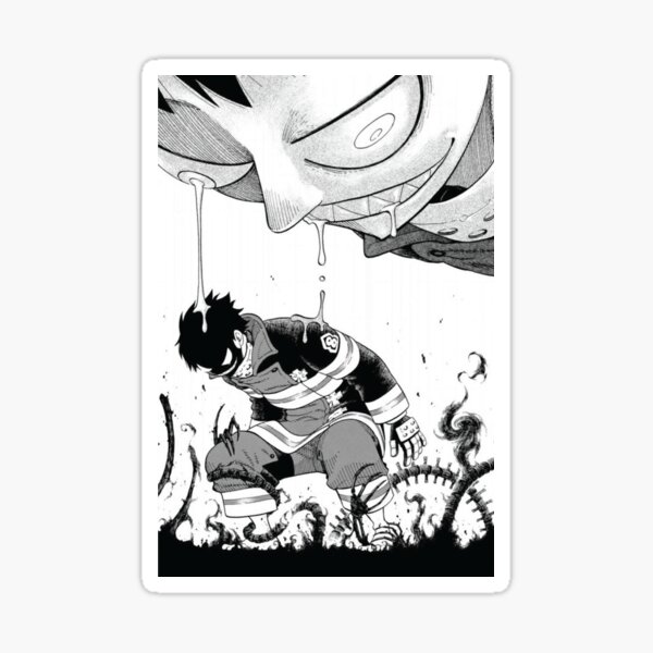 "shinra" Sticker by animervd1 | Redbubble