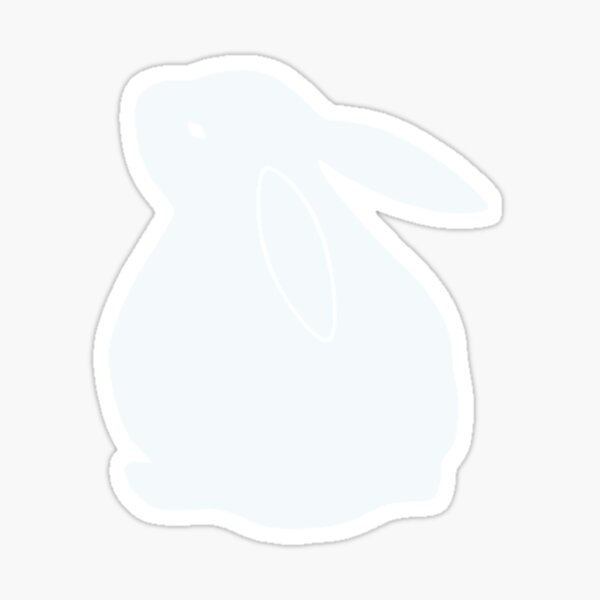 "White bunny " Sticker by amariilustra | Redbubble