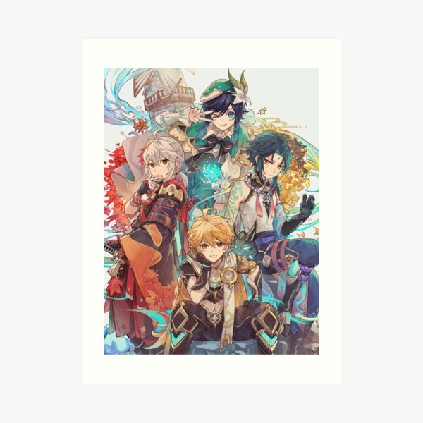 "Anemo Boys Genshin Impact" Art Print for Sale by tankim | Redbubble
