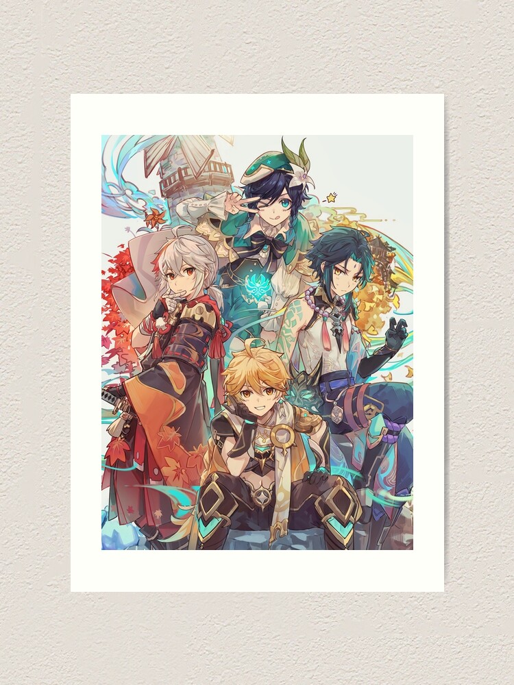 "Anemo Boys Genshin Impact" Art Print for Sale by tankim | Redbubble