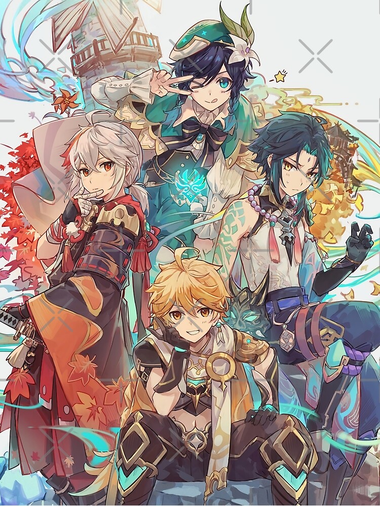 "Anemo Boys Genshin Impact" Art Print for Sale by tankim | Redbubble
