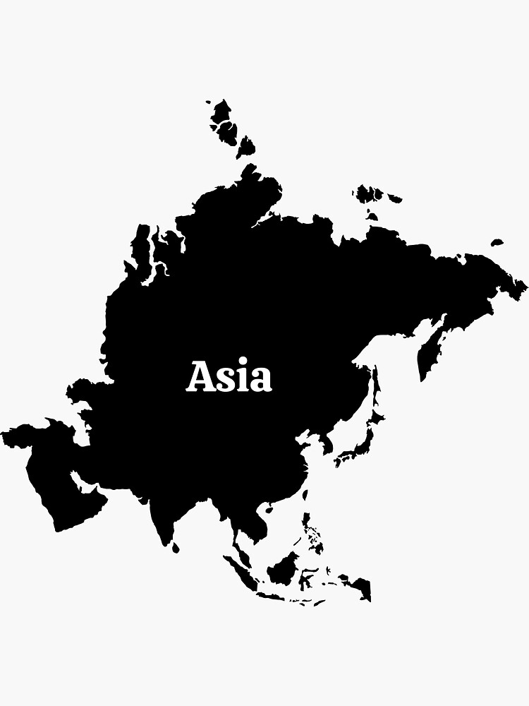 "Asia Continent - Sticker" Sticker by andredam12 | Redbubble