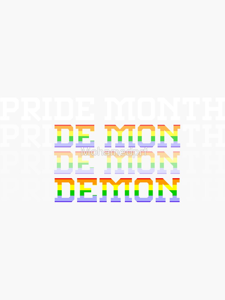 "Pride Month Demon" Sticker by Mohamedprf | Redbubble