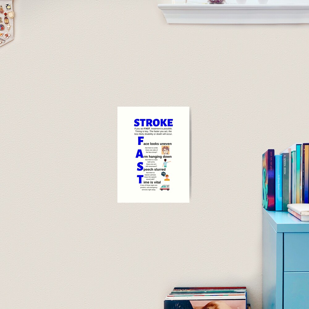 "Stroke Fast Medical Mnemonic for Healthcare" Poster for Sale by ...