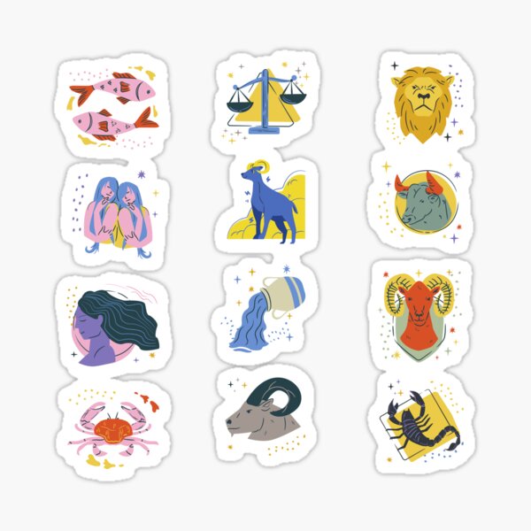 "Zodiac Sign Sticker Pack" Sticker for Sale by dyleke | Redbubble