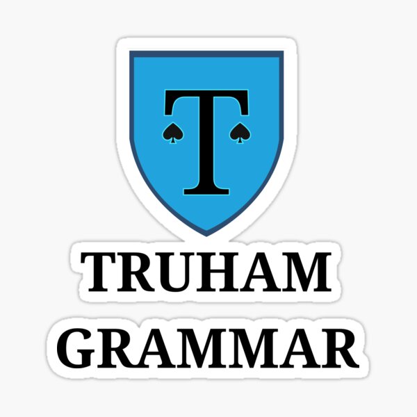 "truham grammar school for boys (heartstopper) - black" Sticker for ...