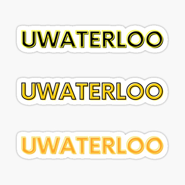 "UWATERLOO " Sticker by aerdesleadrs | Redbubble