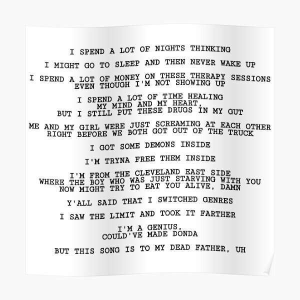 Papercuts Rap Verse Sticker Machine Gun Kelly Poster For Sale By Alienspink Redbubble