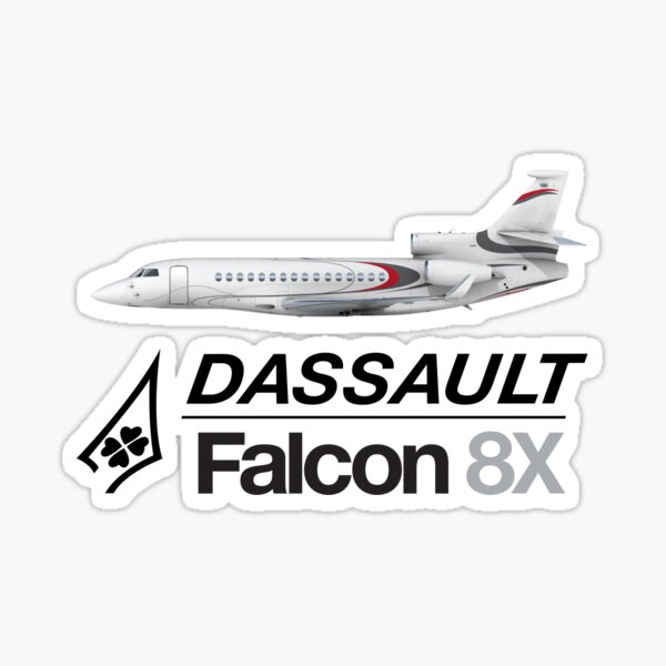"Dassault Falcon airplane" Sticker by peteroldfield | Redbubble