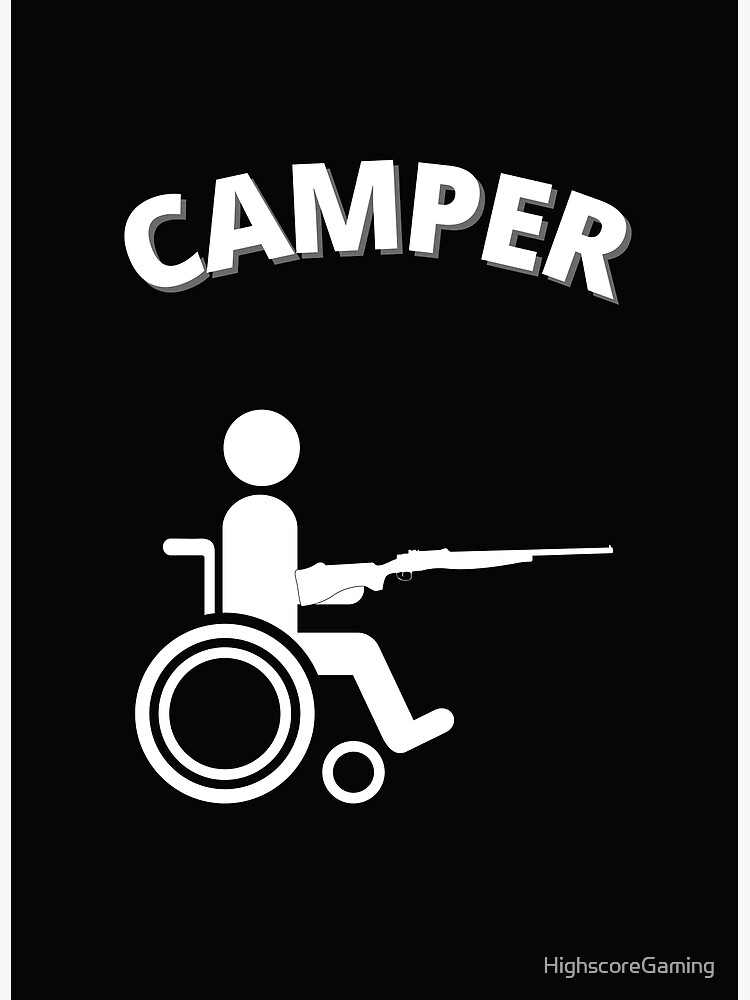 "Camper Sniper / Funny Shooter Meme / Online Gaming Design / FPS Gaming /" Poster for Sale by ...