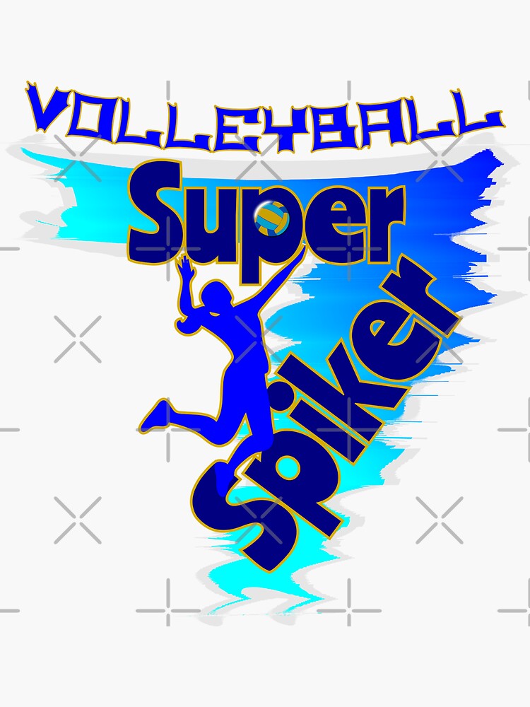 "Volleyball Super Spiker" Sticker by AFordhamDesigns | Redbubble