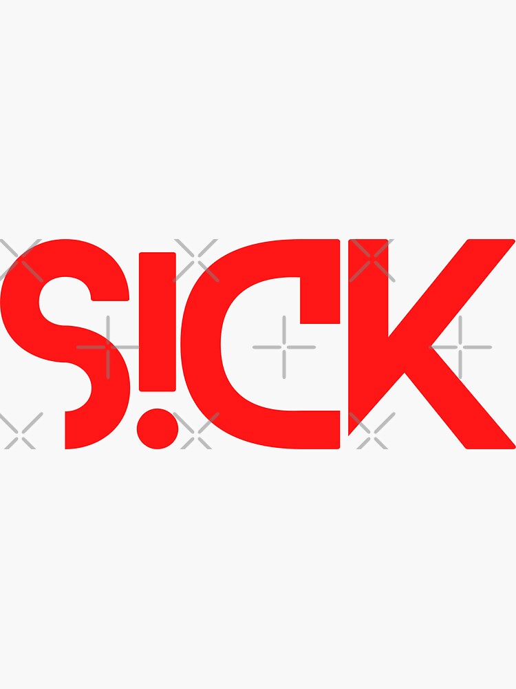 "Sickick Sick Kick S!ck!ck Red" Sticker by tshirtsandme | Redbubble