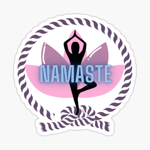 "Namaste" Sticker by Emplan | Redbubble