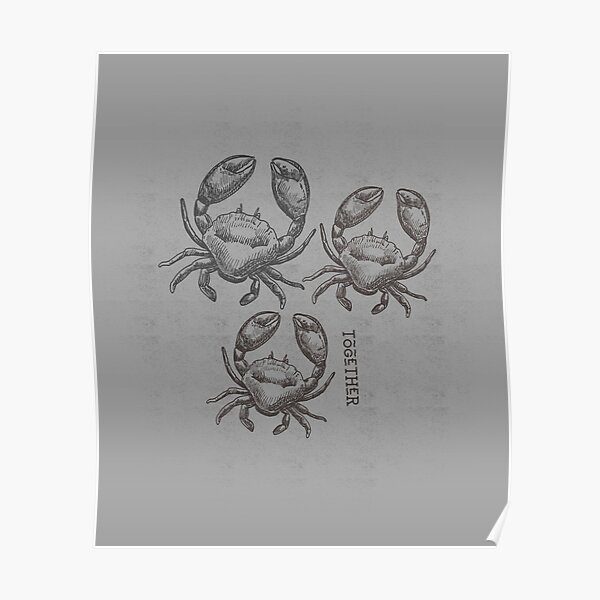 "Crabs together" Poster for Sale by watershrimp | Redbubble