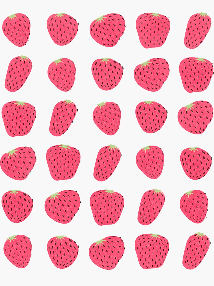 "Strawberries cottagecore farm home wall art decor" Sticker by Somilo ...