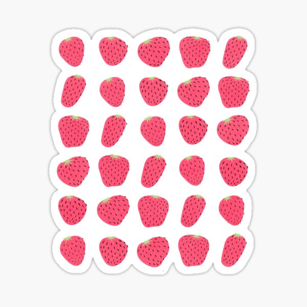 "Strawberries cottagecore farm home wall art decor" Sticker by Somilo ...